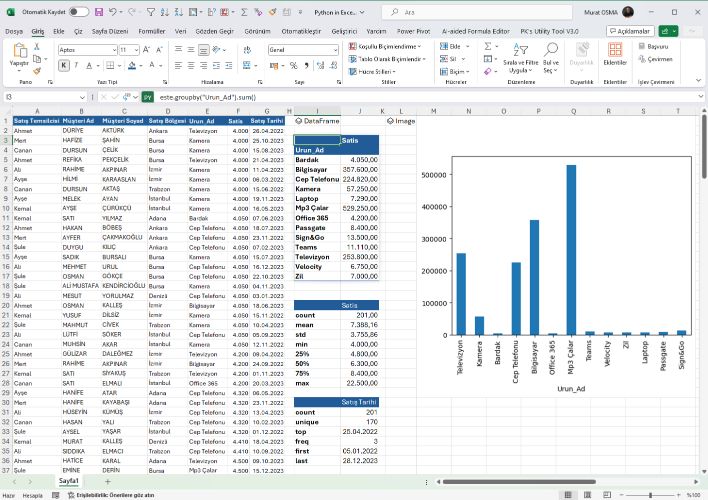 Python'un Gücü ile Excel'in Esnekliği Birleşiyor